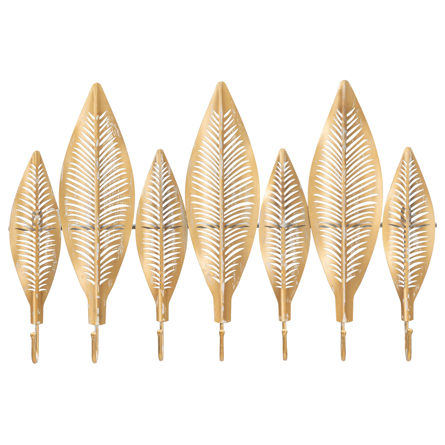 Cuier pentru hol, model de frunze, 7 cârlige