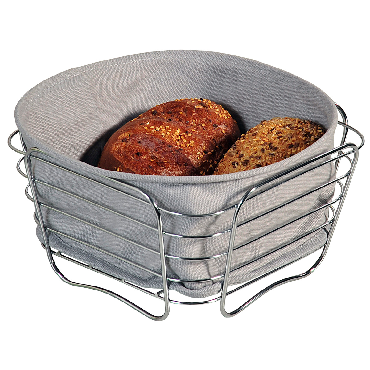 Coș de pâine, fructe, inox, Ø 21 cm, Kesper gri