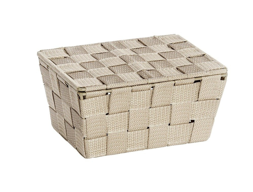 Coș cu capac pentru depozitare ADRIA, WENKO, bej bej