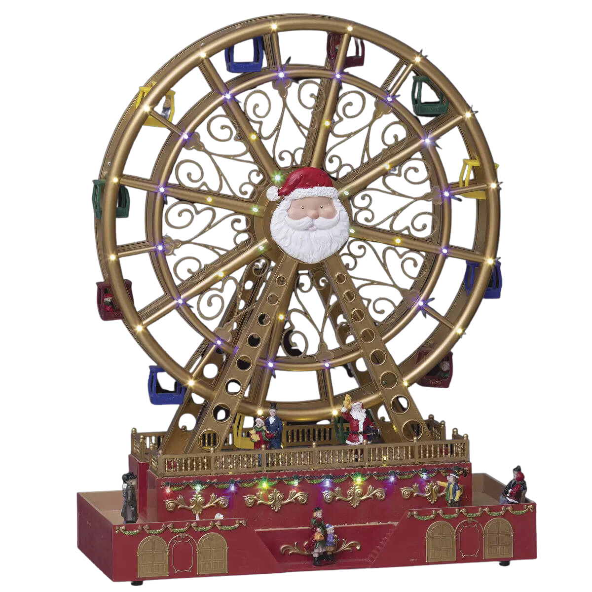 Sat de Crăciun, scenă de Crăciun cu o roată de moară